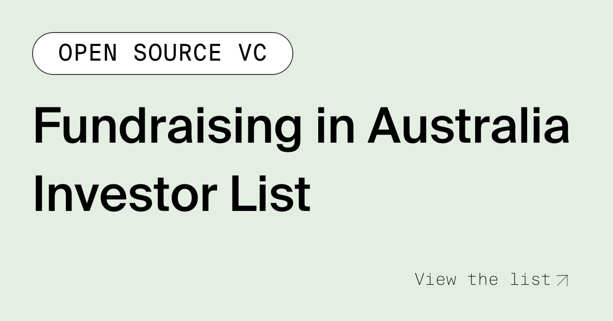Find investors for your startup | AirTree's Open Source VC